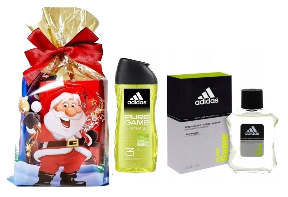 Adidas PURE GAME zestaw prezentowy dla mężczyzn żel 3w1 + woda po ...