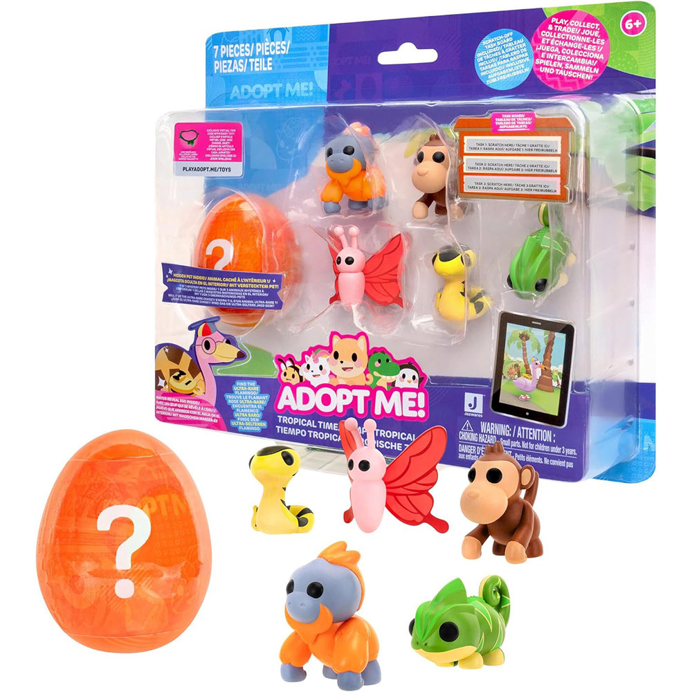 Adopt Me Zestaw 6 Figurek Tropical Time Oryginalne Figurki Zwierzątek ...