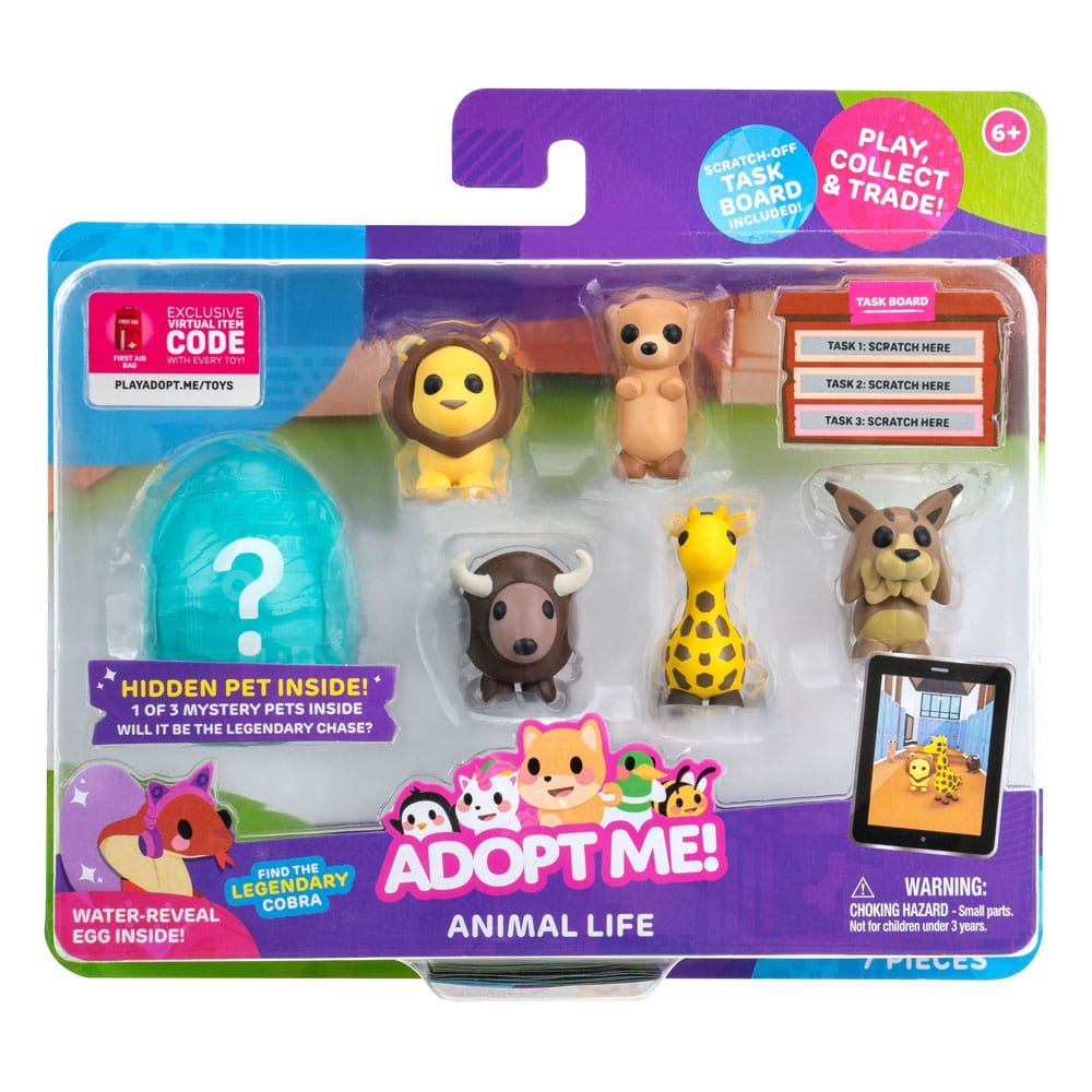 adopt me! zestaw figurek figurki 6-pack animal life roblox +kod do gry ...