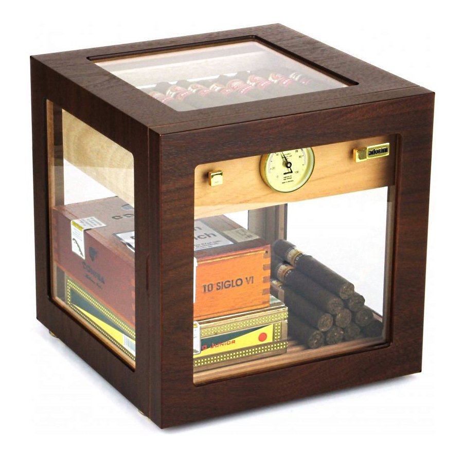 Adorini Humidor Cube Walnut Deluxe na 100 cygar - Adorini | Sklep EMPIK.COM