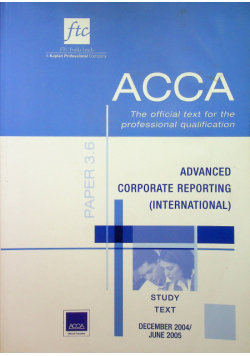 Advanced corporate reporting Association of Chartered Certified ...