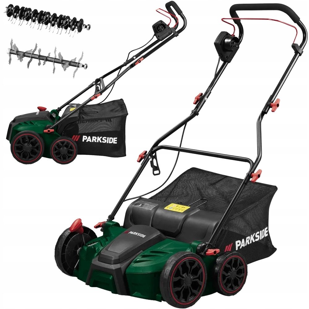 AERATOR WERTYKULATOR ELEKTRYCZNY Z KOSZEM PARKSIDE PELV A1 1800 W 2W1 ...