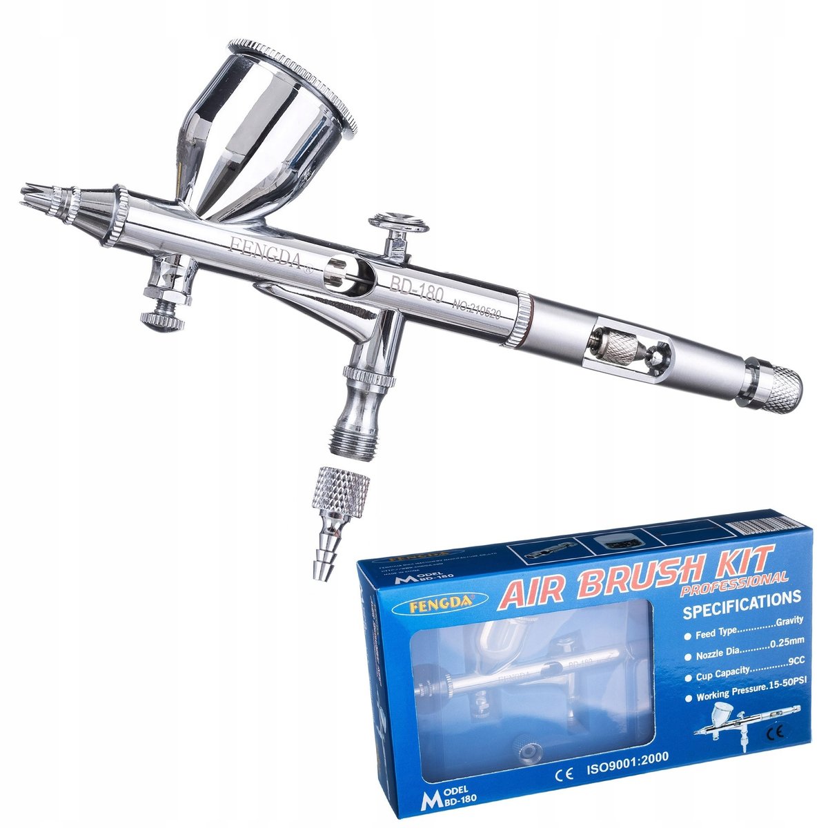 Aerograf Modelarski Fengda BD-180 z dyszą 0,3 mm DOUBLE ACTION - TC ...