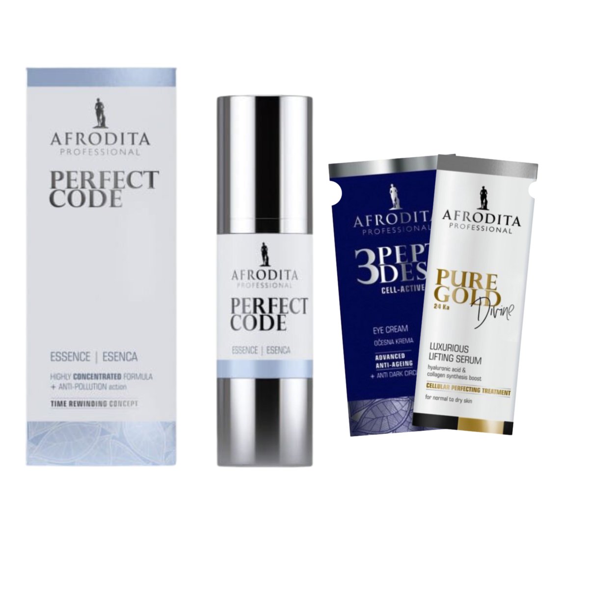 Afrodita Perfect Code Essencja Na Twarz i Oczy + 2 Próbki | Sklep EMPIK.COM