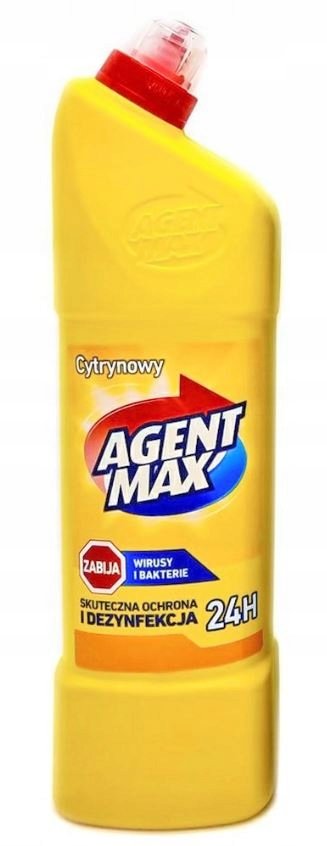AGENT MAX Płyn do WC Toalety Cytrynowy 1L - Agent Max | Sklep EMPIK.COM
