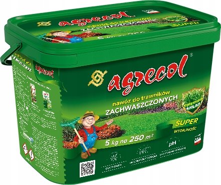 Agrecol do trawników zachwaszczonych 10 kg wiadro nawóz od wczesnej ...