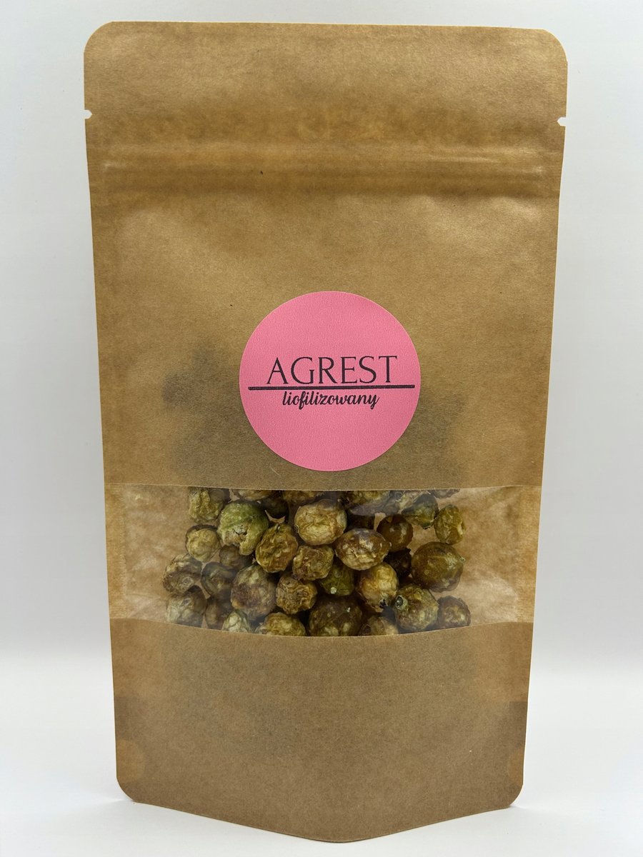 AGREST LIOFILIZOWANY 100G DELIFRUITS CAŁE OWOCE CHRUPIĄCE ZDROWA ...