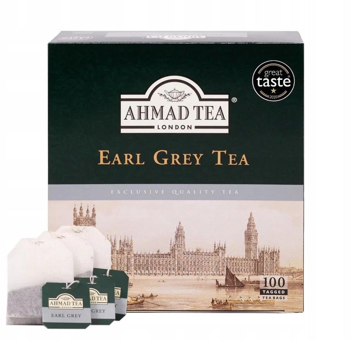Ahmad Tea Earl Grey Tea 100 bags with pendants - Ahmad Tea | Sklep ...