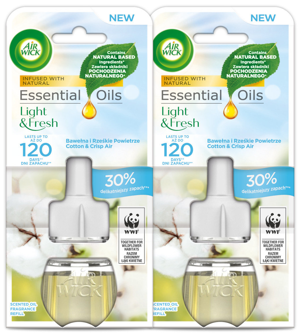 Air Wick Light Fresh wkład Bawełna i Rześkie powietrze 2 x 19 ml ...