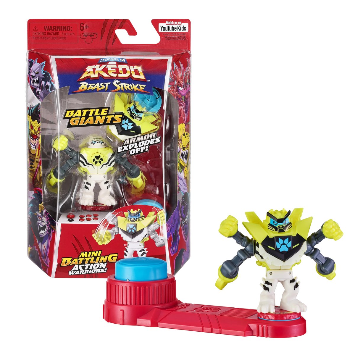 Akedo Legends of Beast Strike Battling Giant White Paw. Mini Battling ...