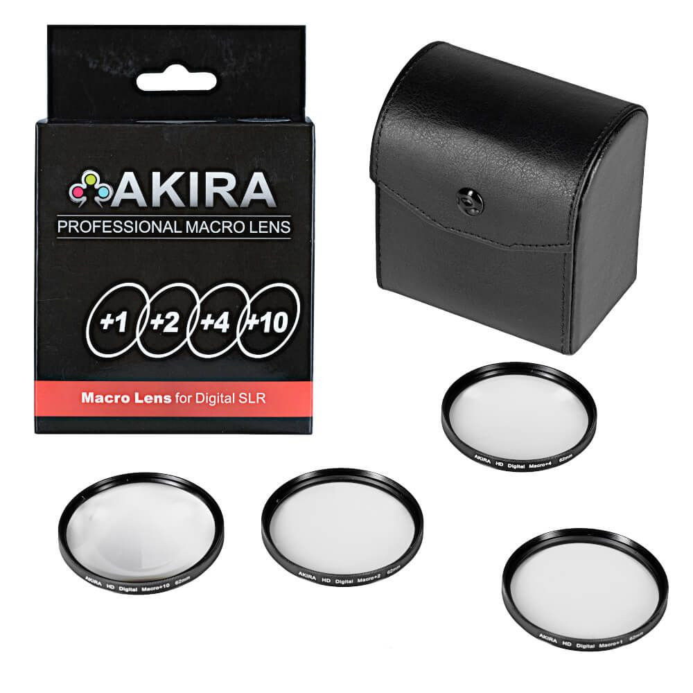 Akira zestaw soczewek makro +1 +2 +4 +10 55mm - Akira | Sklep EMPIK.COM