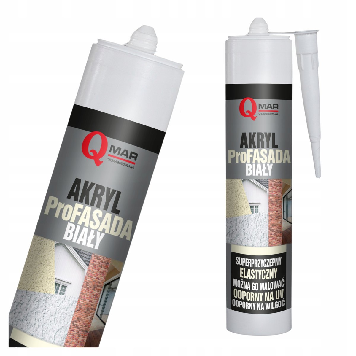 AKRYL BIAŁY DO FASAD SZYBKOSCHNĄCY BUDOWLANY USZCZELNIACZ DO ELEWACJI ...