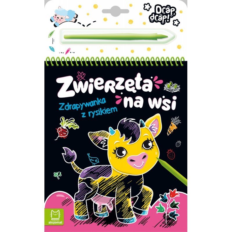 AKSJ 32663 zdrapywanka zwierzęta na wsi - Aksjomat | Sklep EMPIK.COM
