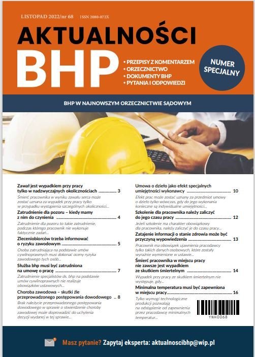 Aktualności BHP. Numer specjalny. BHP w najnowszym orzecznictwie sądowym - ebook PDF ...