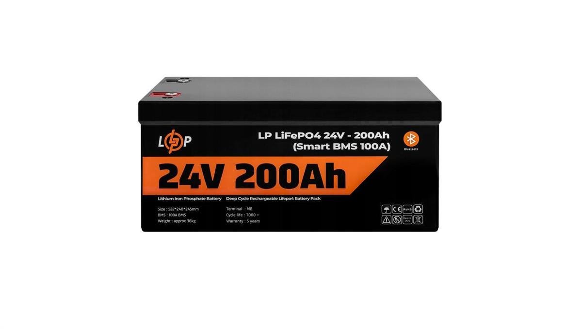 Akumulator 24v (25,6v) 200ah 5120 wh smart lp lifepo4 + bluetooth do ...
