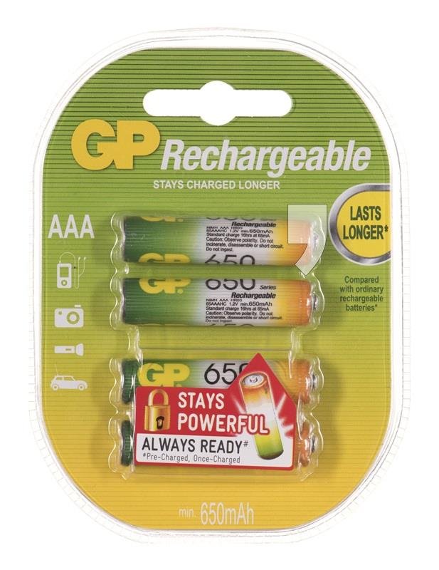 Akumulator AAA GP BATTERY 65AAAHC-UC4, Ni-MH LSD, 650 mAh, 1.2 V, 4 szt ...