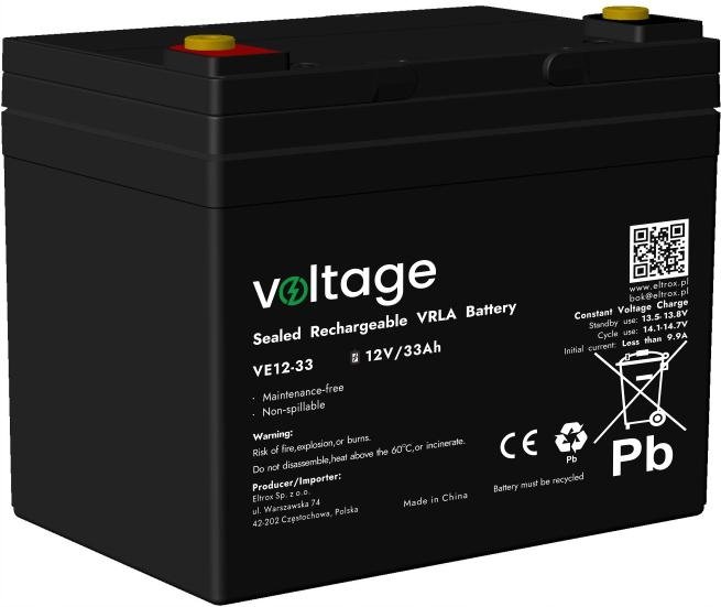 Akumulator AGM Voltage 12V 33Ah VE12-33 - Inna marka | Sklep EMPIK.COM