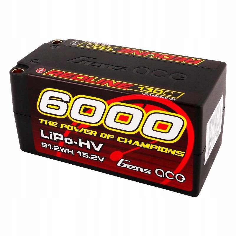 Akumulator Gens ace Redline Series 6000mAh 15.2V 130C 4S2P HardCase 69# HV - GensAce | Sklep ...