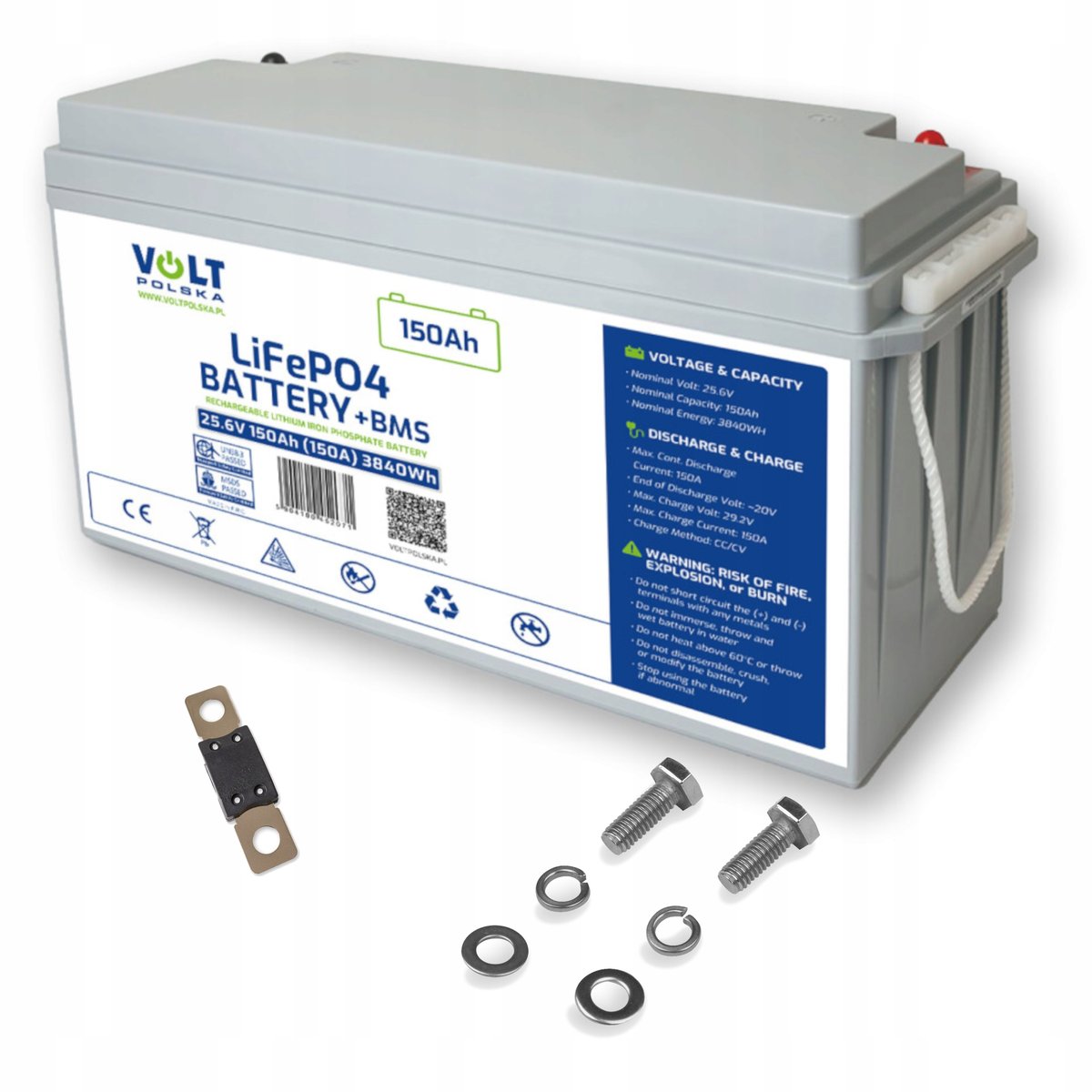 AKUMULATOR LiFePO4 VOLT 24V 150Ah (150A) +BMS 6AKLI24150 DO ZAS ...