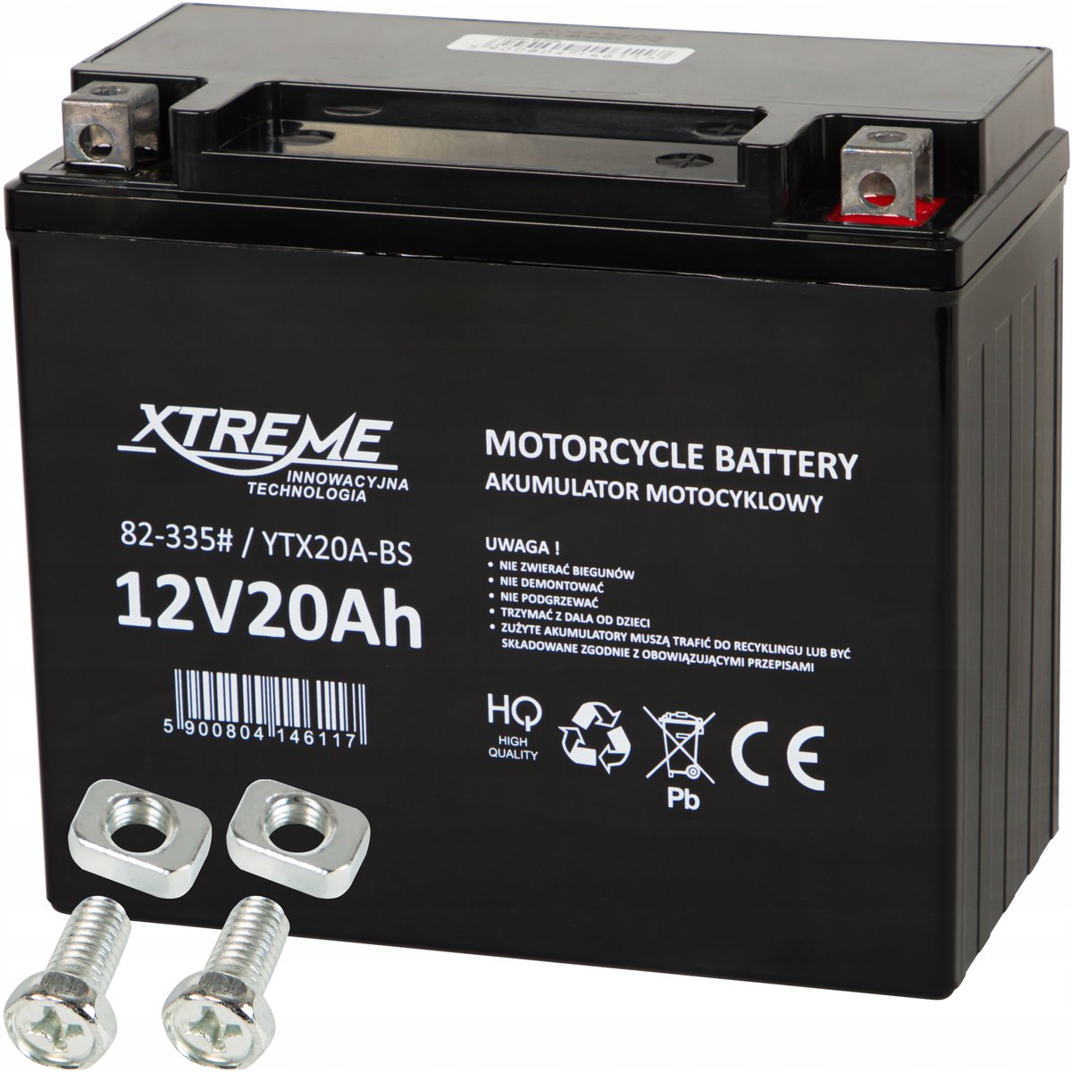 AKUMULATOR MOTOCYKLOWY XTREME 12V 20Ah BEZOBSŁUGOWY SKUTER MOTOR QUAD ATV - Xtreme | Motoryzacja ...