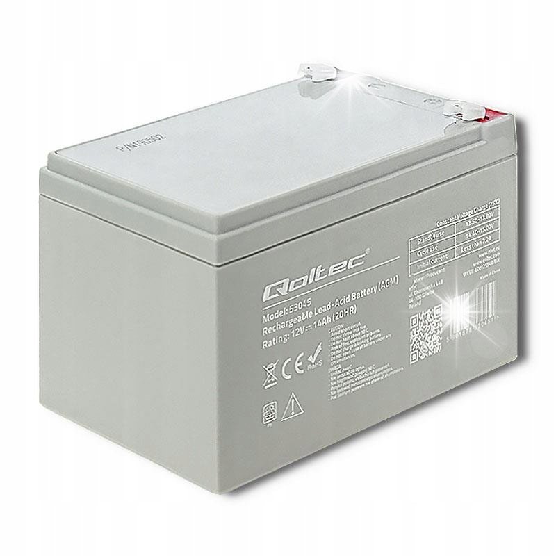 Akumulator Qoltec Agm Bank Energii 14Ah 210A 12V Outlet - Inna marka | Sklep EMPIK.COM