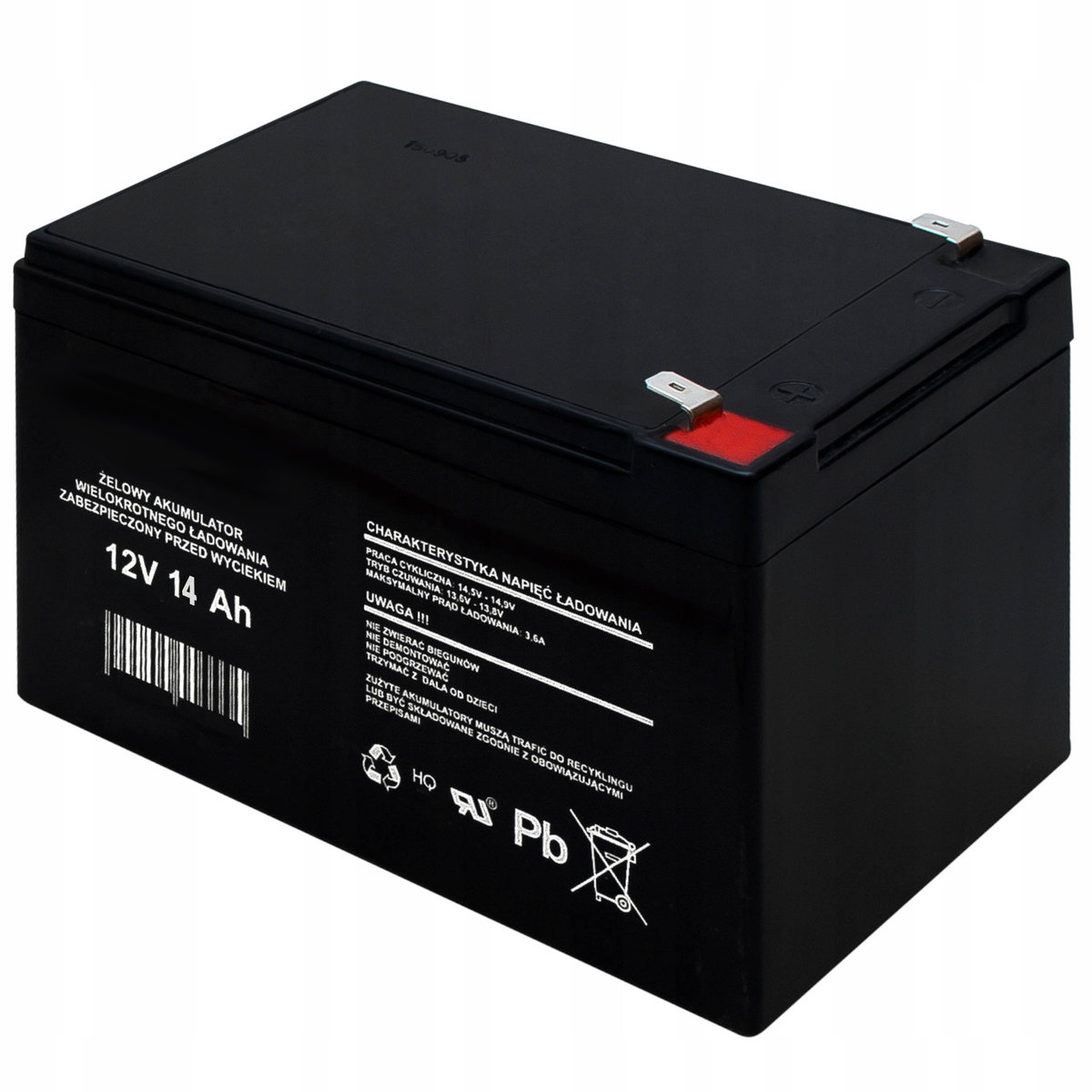 AKUMULATOR ŻELOWY 12V 14Ah UPS BEZOBSŁUGOWY ALARMY (WYMIAR 10Ah 14Ah 15Ah) - Xtreme ...