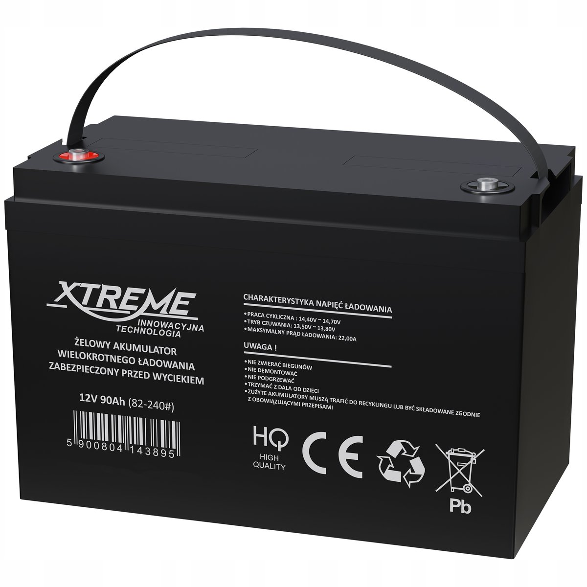 AKUMULATOR ŻELOWY 12V 90Ah JACHT ZASILANIE WÓZEK INWALIDZKI (WYMIAR 100Ah) - Xtreme | Sklep ...