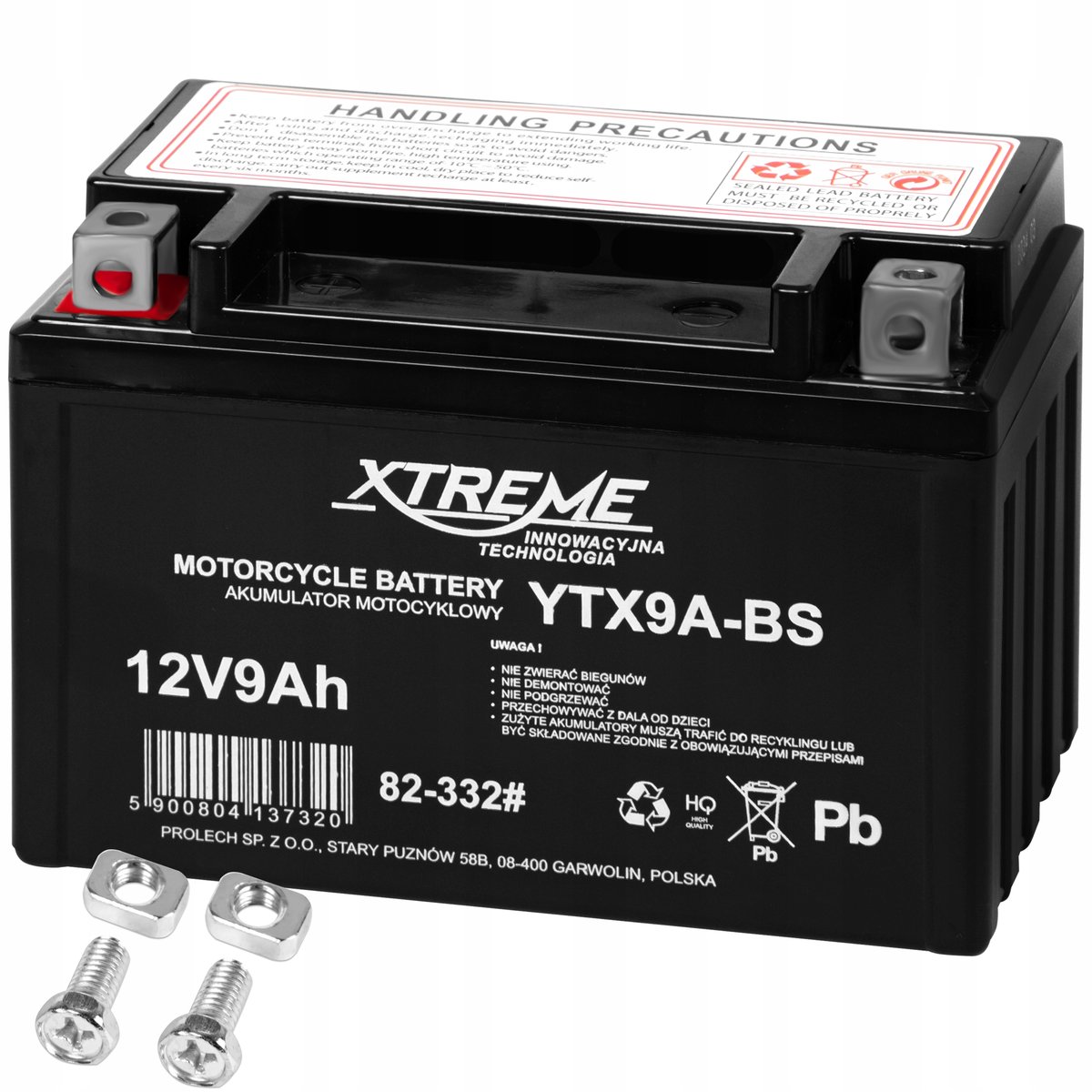 AKUMULATOR ŻELOWY 12V 9Ah BEZOBSŁUGOWY MOTOCYKLOWY SKUTER MOTOR QUAD ATV - Xtreme | Motoryzacja ...