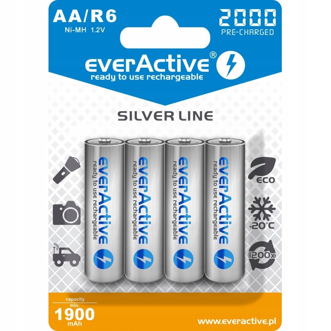 Akumulatorek Ni-MH EVERACTIVE Silver Line AA/HR6 1900mAh blister (4szt ...