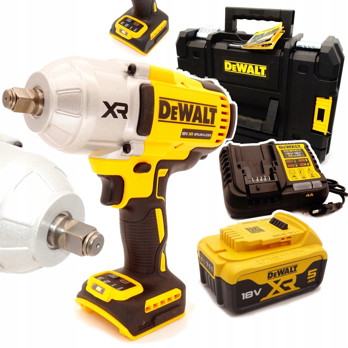 Akumulatorowy klucz udarowy DeWalt DCF900P1T 1/2" 1355Nm 18V Li-lon 1x5 ...