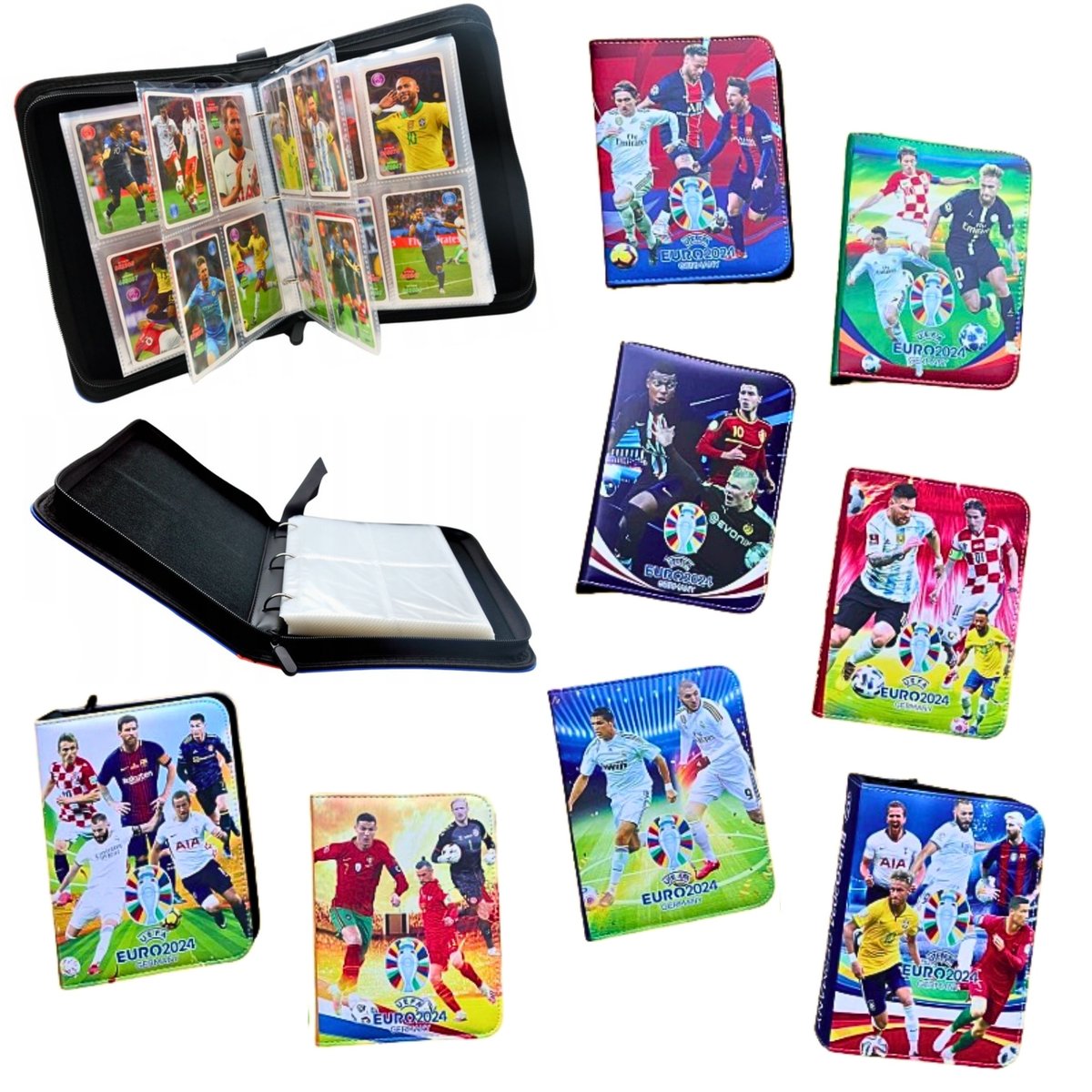 ALBUM NA KARTY PIŁKARSKIE EURO 2024 ALBUM NA ZAMEK NA 400 KART KLASER ...
