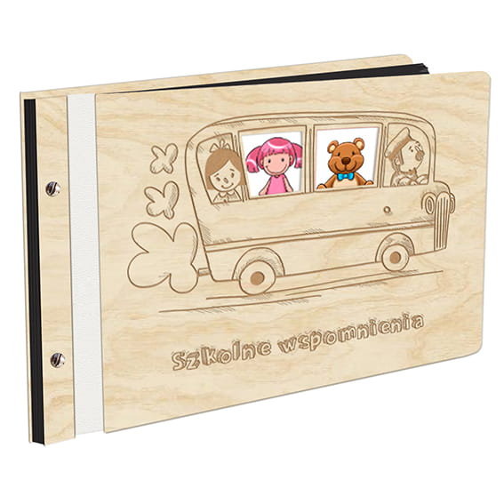 Album Na Zdjęcia Dla Dziecka Szkolne Wspomnienia W Drewnianej Oprawie Z ...