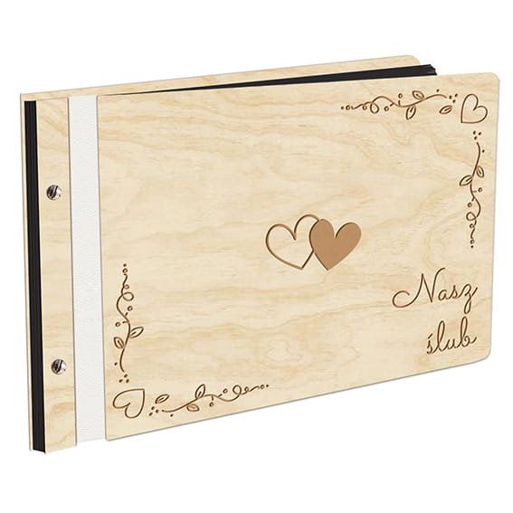Album Na Zdjęcia Pamiątka Ślubna Nasz Ślub W Drewnianej Oprawie Z ...