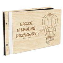 Album Na Zdjęcia W Drewnianej Oprawie Z Czarnymi Kartami Z Grawerem ...