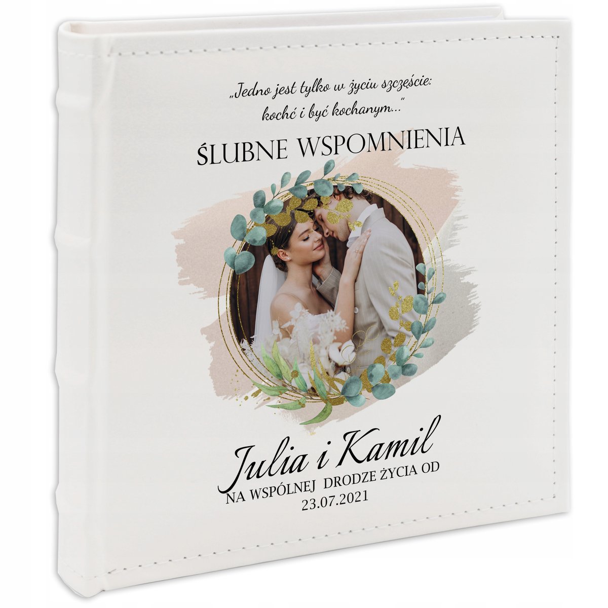 ALBUM Ślubny Prezent IMIĘ Data 200 ZDJĘĆ EKOSKÓRA - StyleCouture ...