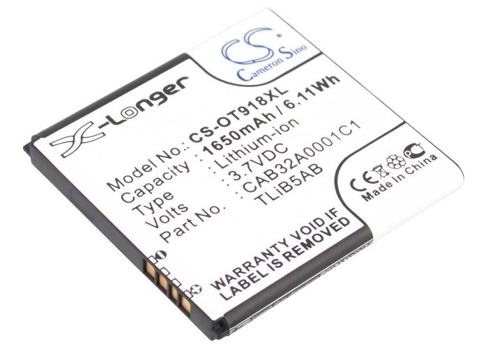 Alcatel One Touch 918 Mix / CAB32A0001C1 1650mAh 6.11Wh Li-Ion 3.7V ...