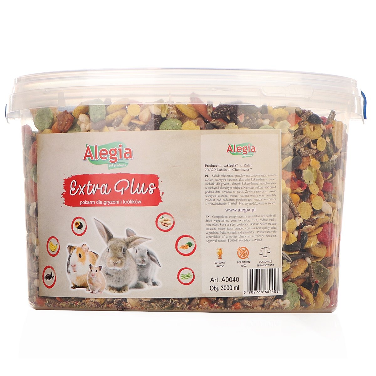 Alegia - Extra Plus Pokarm Dla Gryzoni I Królików 2Kg - ALEGIA | Sklep ...
