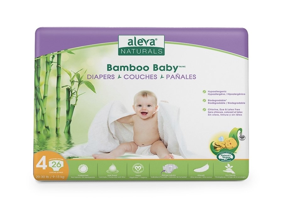 Aleva Naturals Bambusowe Pieluchy Rozmiar 4 (9-13kg) 26szt. - Aleva ...