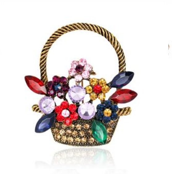 Alice Jo, BROSZKA KOSZ KWIATÓW - Alice Jo | Moda Sklep EMPIK.COM