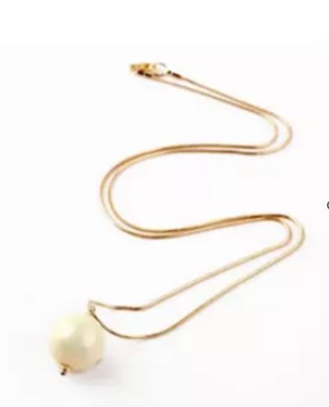 Alice Jo, Naszyjnik z kremową perłą stal nierdzewna pozłacana - Alice ...