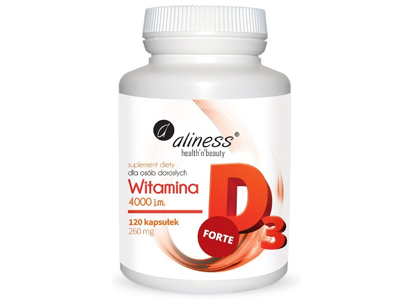 Aliness, Suplement diety, Witamina D3 Forte 4000, 120 kapsułek | Sklep ...