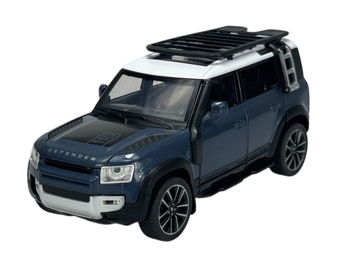 Alloy Car Land Rover Defender 110 Niebieski 1:32 - Alloy | Sklep EMPIK.COM