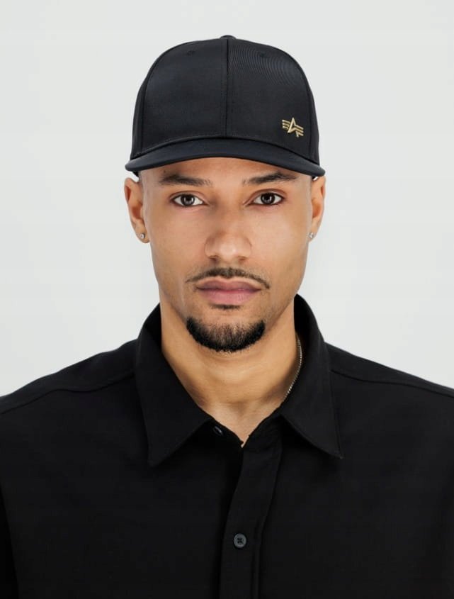 Alpha Idustries Czapka Metal Label (156905) black/ shiny gold - Alpha ...