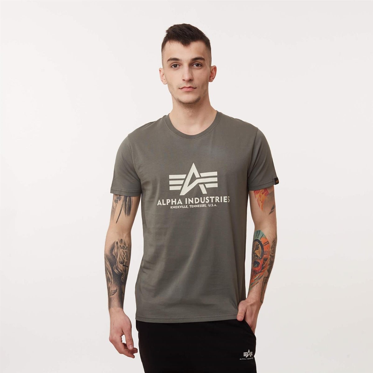 Alpha Industries BASIC T-SHIRT VINTAGE GREEN - L - Alpha Industries ...