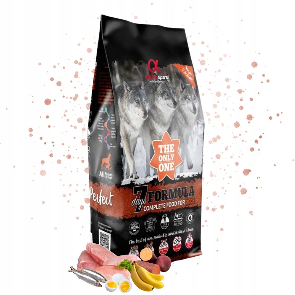 ALPHA SPIRIT 7 DAYS HIPOALERGICZNA SUCHA KARMA DLA PSA BEZ ZBÓŻ 12KG ...