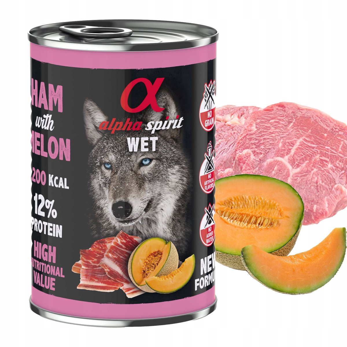 ALPHA SPIRIT Karma mokra dla psa SZYNKA 400g - Alpha spirit | Sklep ...