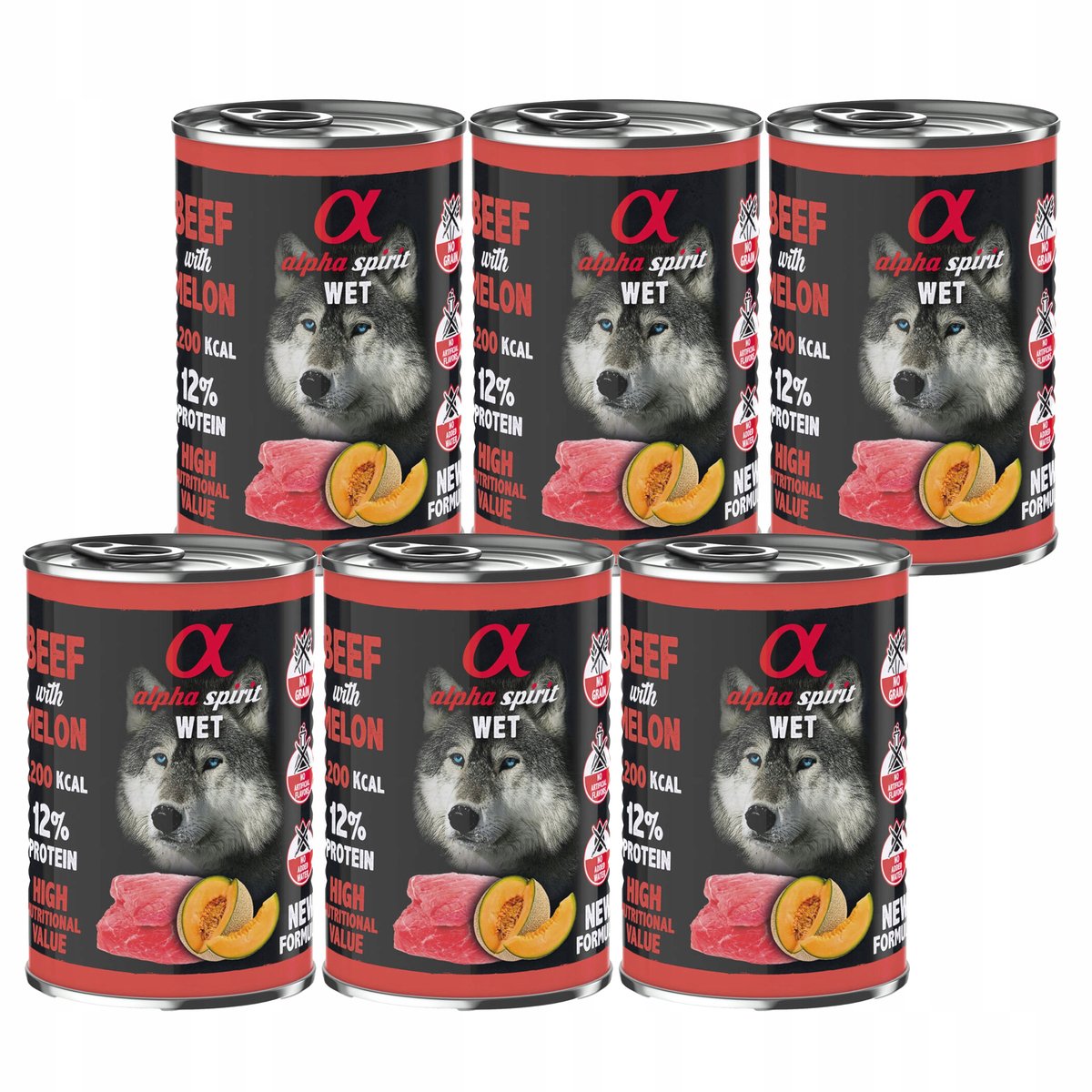 ALPHA SPIRIT Karma mokra dla psa Wołowina 6 x 400g - Alpha spirit ...