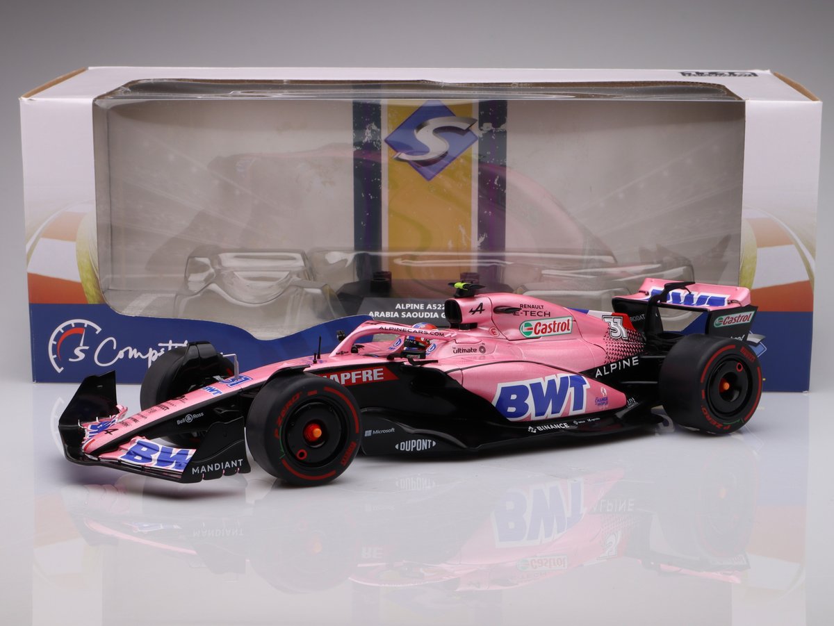 Alpine A522 E. Ocon Arabia Saoudia Grand Prix - 2022, pink Solido 1:18 ...
