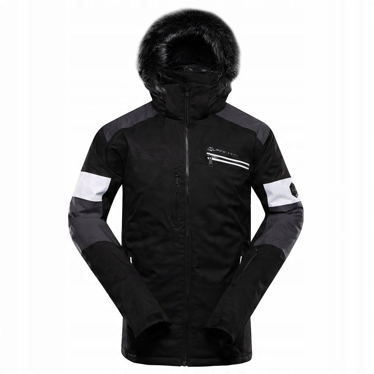 ALPINE PRO Kurtka męska narciarska 10000 Dam k.czarny r.L - ALPINE PRO ...