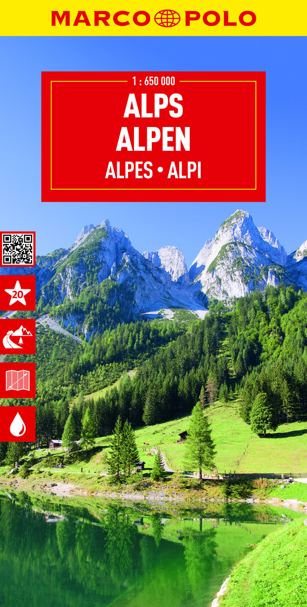 Alpy. Mapa drogowa. 1:650 000 - Opracowanie zbiorowe | Książka w Empik